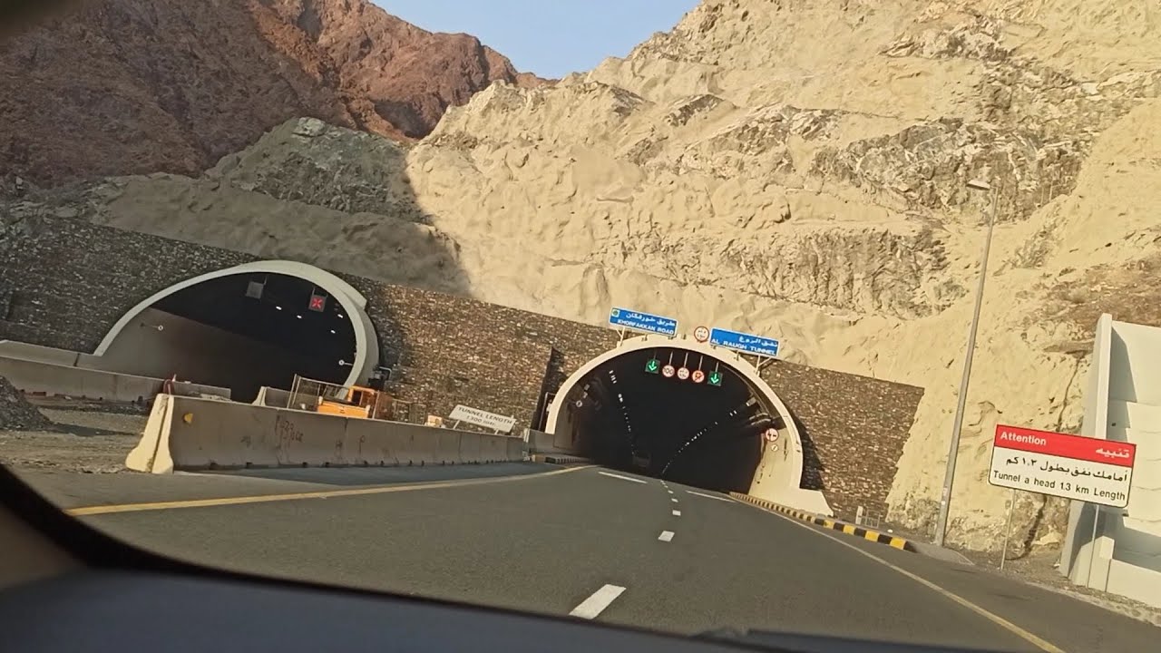 UAE # longest tunnel in Middle East connecting Khor Fakkan with Sharjah ...