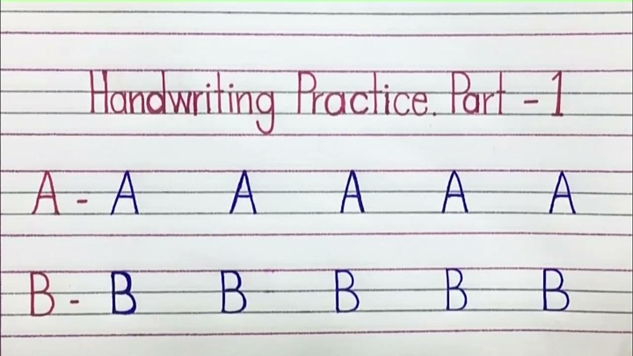 A B C D||English Alphabet writing ||English handwriting practice. - YouTube