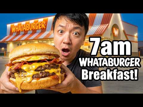 7am WHATABURGER BREAKFAST & Food Tour of Netflix's NEW \