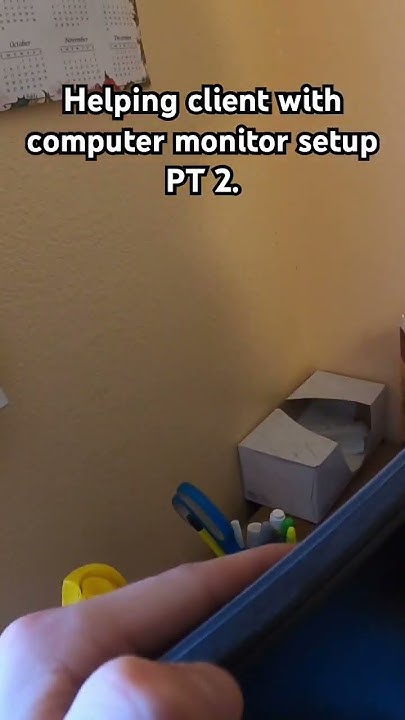 Helping computer client setup monitor #custompcbuild #computerprogram #gaming #pcclient # ...