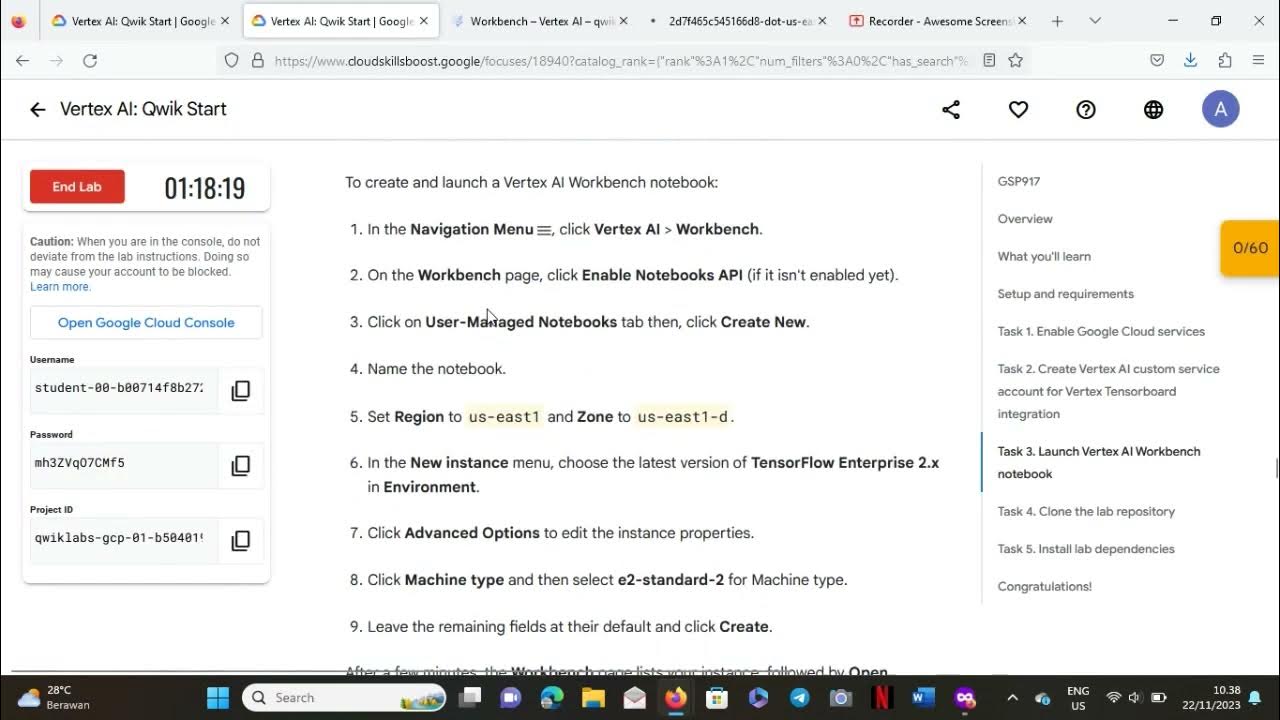 Vertex AI Qwik Start - GSP917 - Cloud Computing - 31541Z6BA-ZOOM - 2023 - YouTube