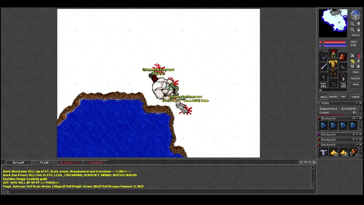 Old Tibia - EK 81 vs Yetis in Folda (Inferna 7.6 2006) - YouTube