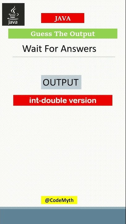 Guess the output - 26 #codemyth #coding #javaframework #codedecode #code #programminglife - YouTube