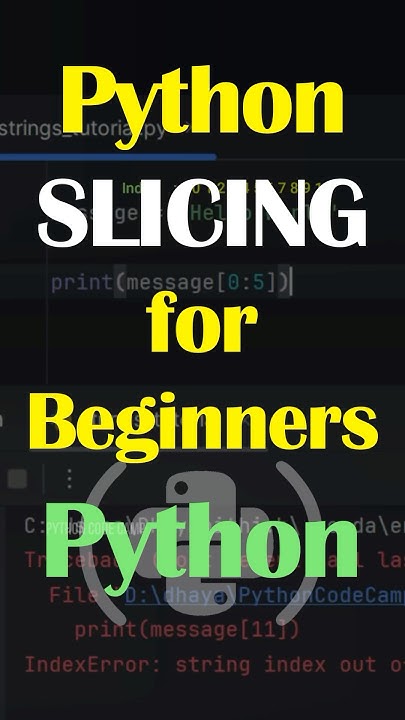 Python Slicing 🐍 Basics for Beginners ! #python #pythonshorts #shorts #coding #programming - YouTube
