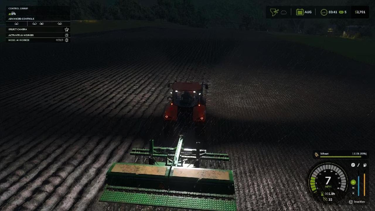 Riverbend FS25 planting in rain - YouTube