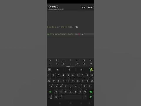 Finding the circumference and area of a circle using C programming #coding - YouTube