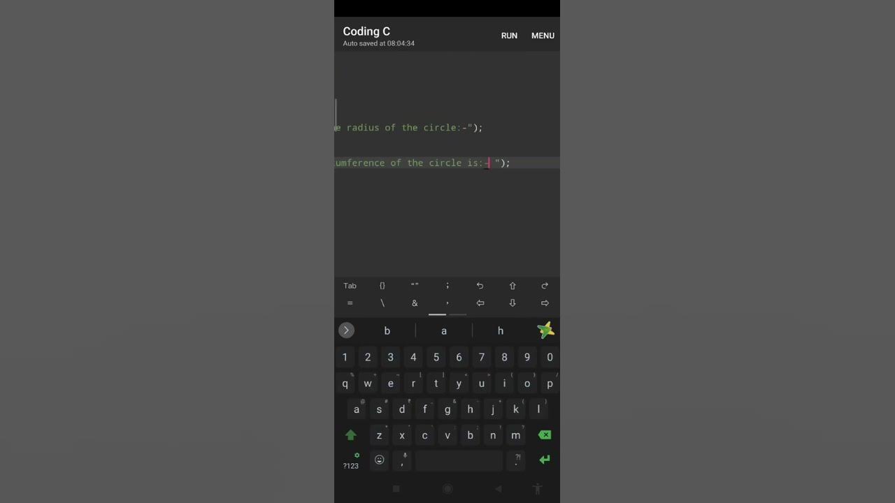Finding the circumference and area of a circle using C programming #coding - YouTube