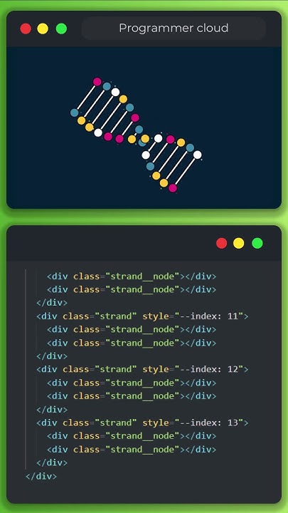 Cool DNA Animation with HTML CSS 🧬💻 - YouTube