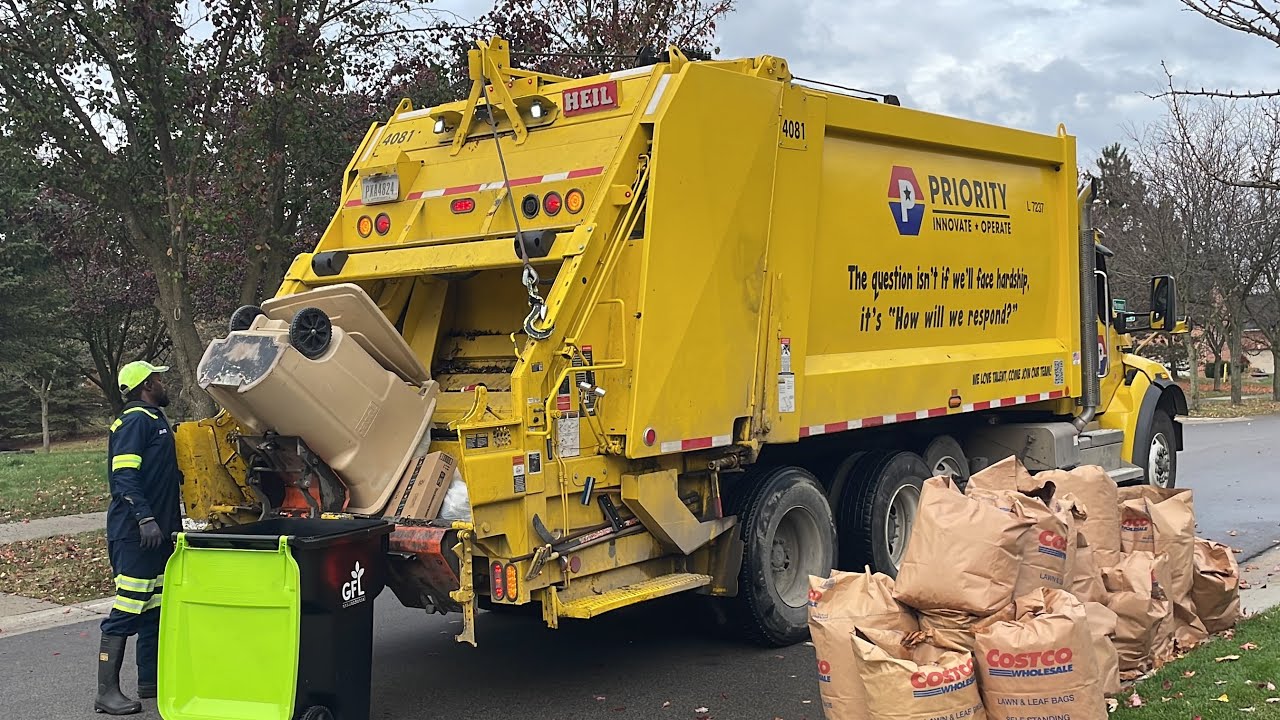 Priority Waste Kenny Heil Rear Loader Garbage Truck - YouTube