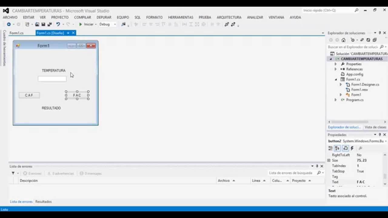 visual studio 2012 c#: PROGRAMA CONVERTIR TEMPERATURAS - YouTube