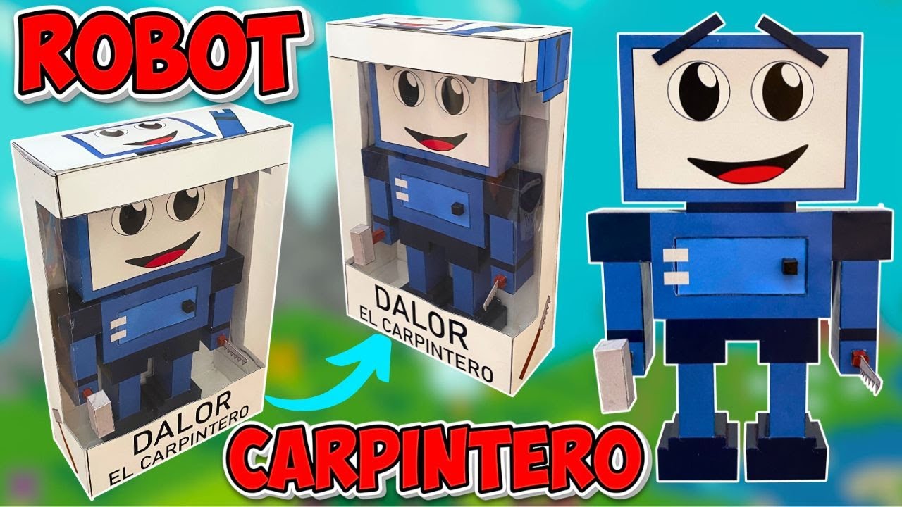Como hacer un Robot de papel con Caja - Manualidades con Papel ...