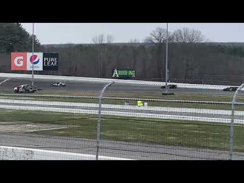 Thompson speedway ice breaker 604 sk modifieds heat race - YouTube
