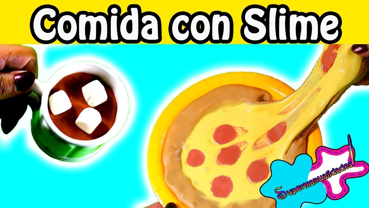 Slime de comida//Bromas con Slime 🍕SUPERMANUALIDADES🍕 - YouTube