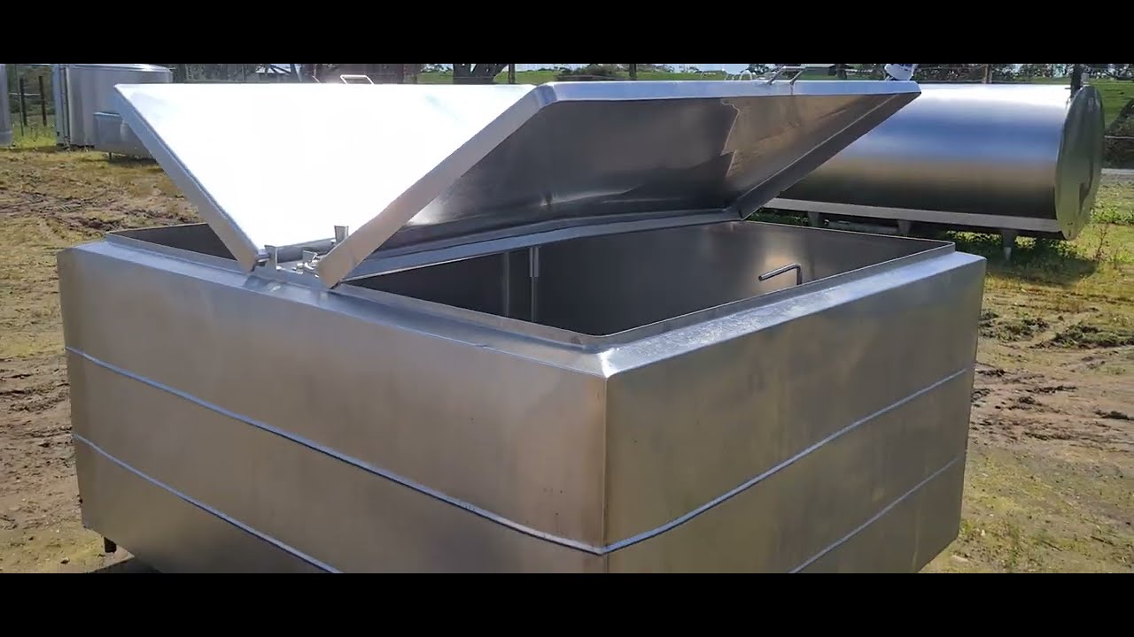 VAT 621 - STAINLESS STEEL TANK, MILK VAT 2300lt - YouTube