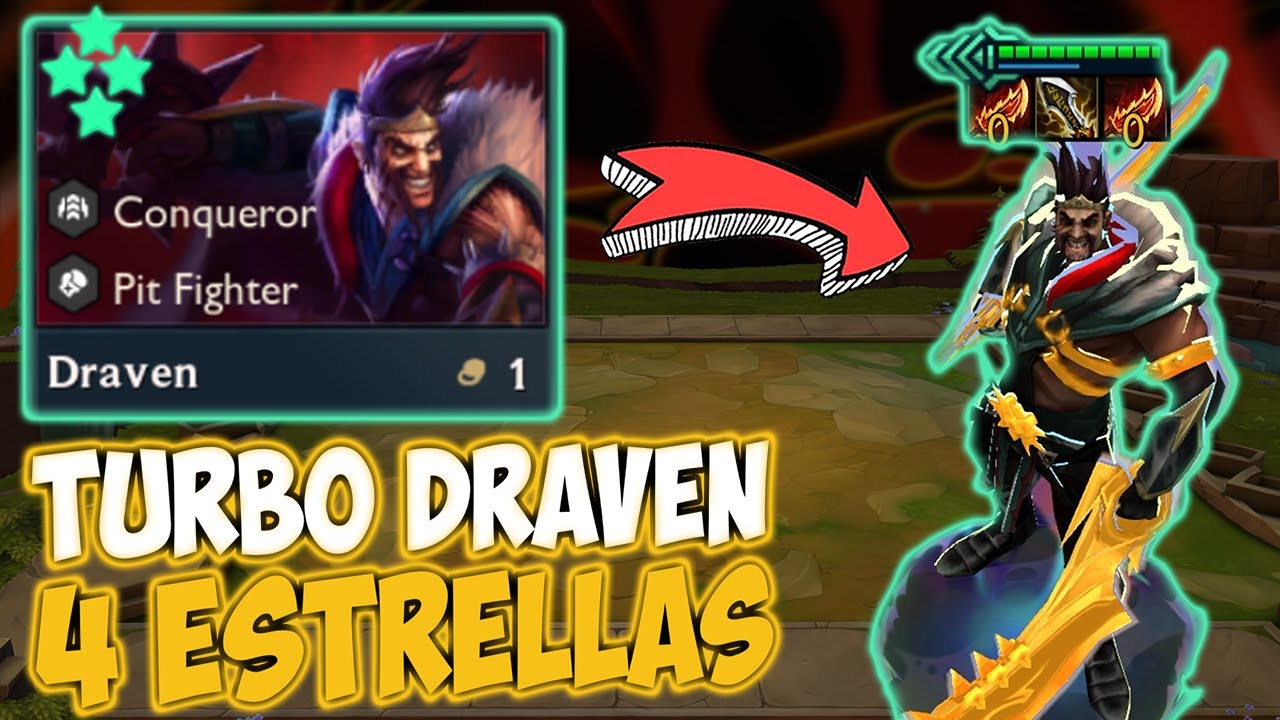 DRAVEN 4 Estrellas Destruye con 6 Conquistadores en TFT Set 13 - YouTube