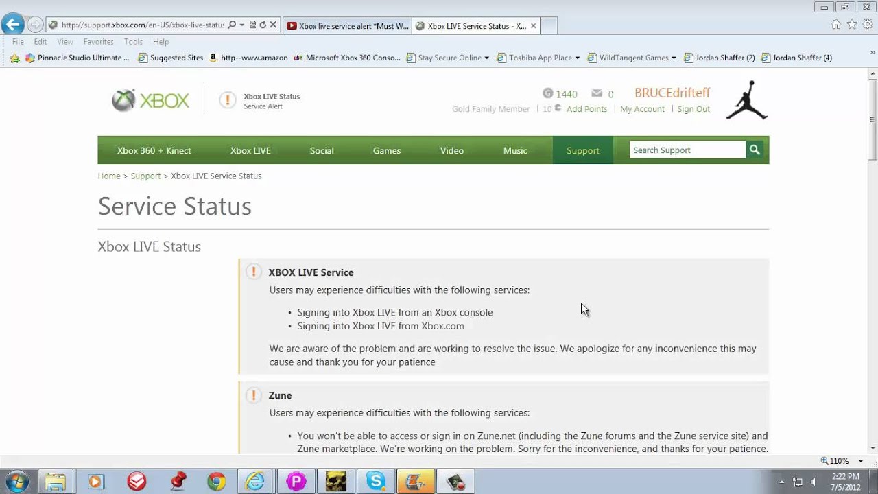 Xbox live service report *Update* - YouTube