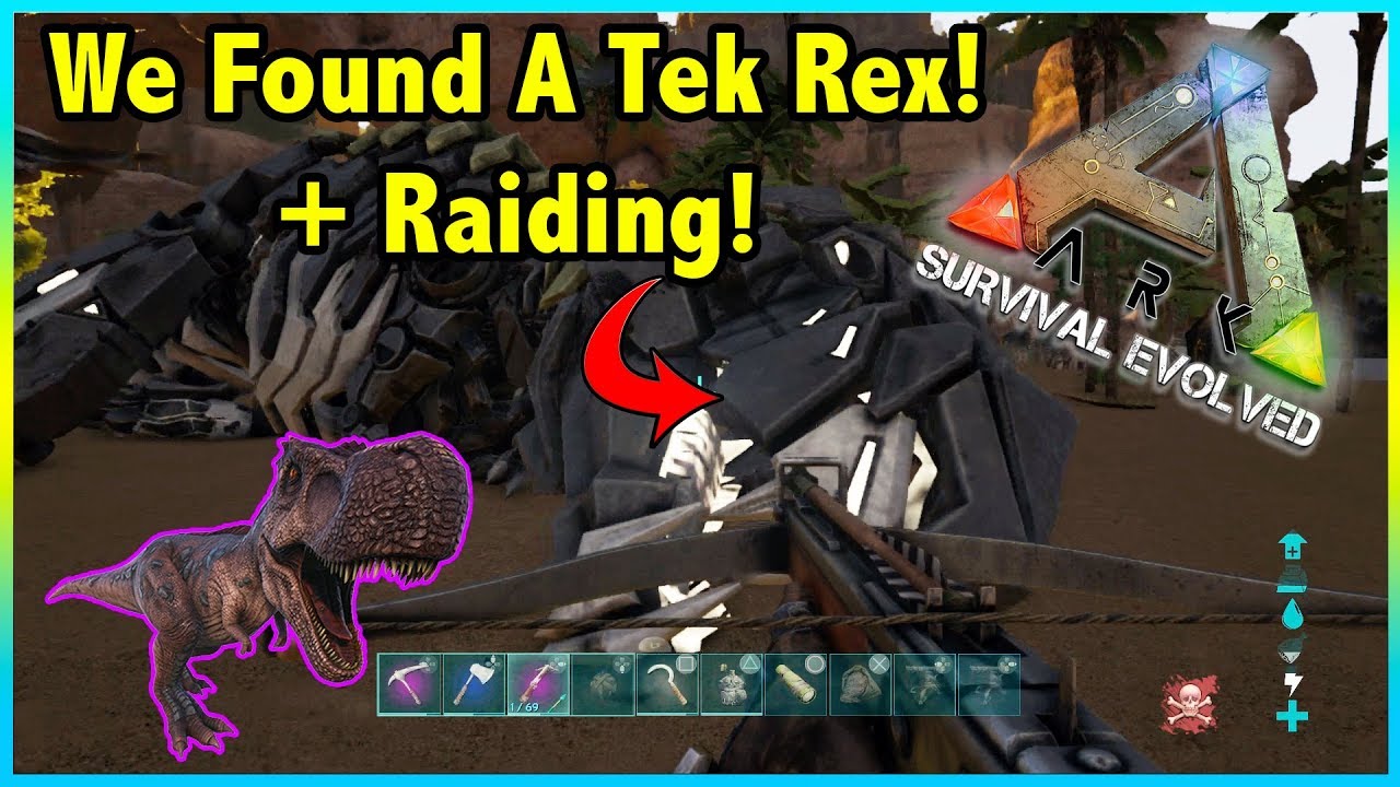 Ark Official PvP Ep 11!! || TEK REX HUNTING AND RAIDING!! || Ark ...