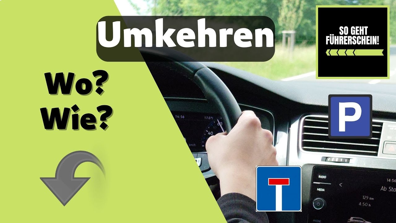 Umkehren. Wo geht es und wie klappt es am besten? - Führerschein - YouTube