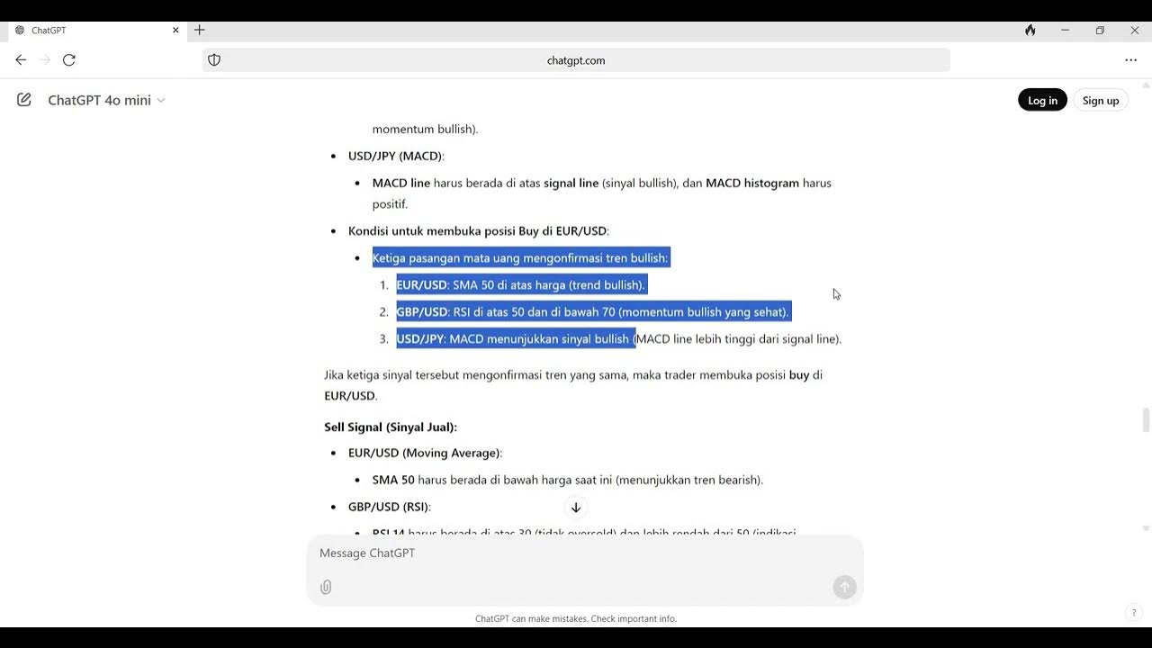 Latihan EA RB MoI dengan Chat GPT part 2 (Analisis Multi Pair) - YouTube