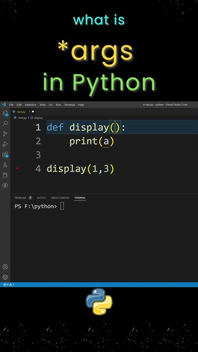 What Is Args In Python Shorts Short Python Youtube