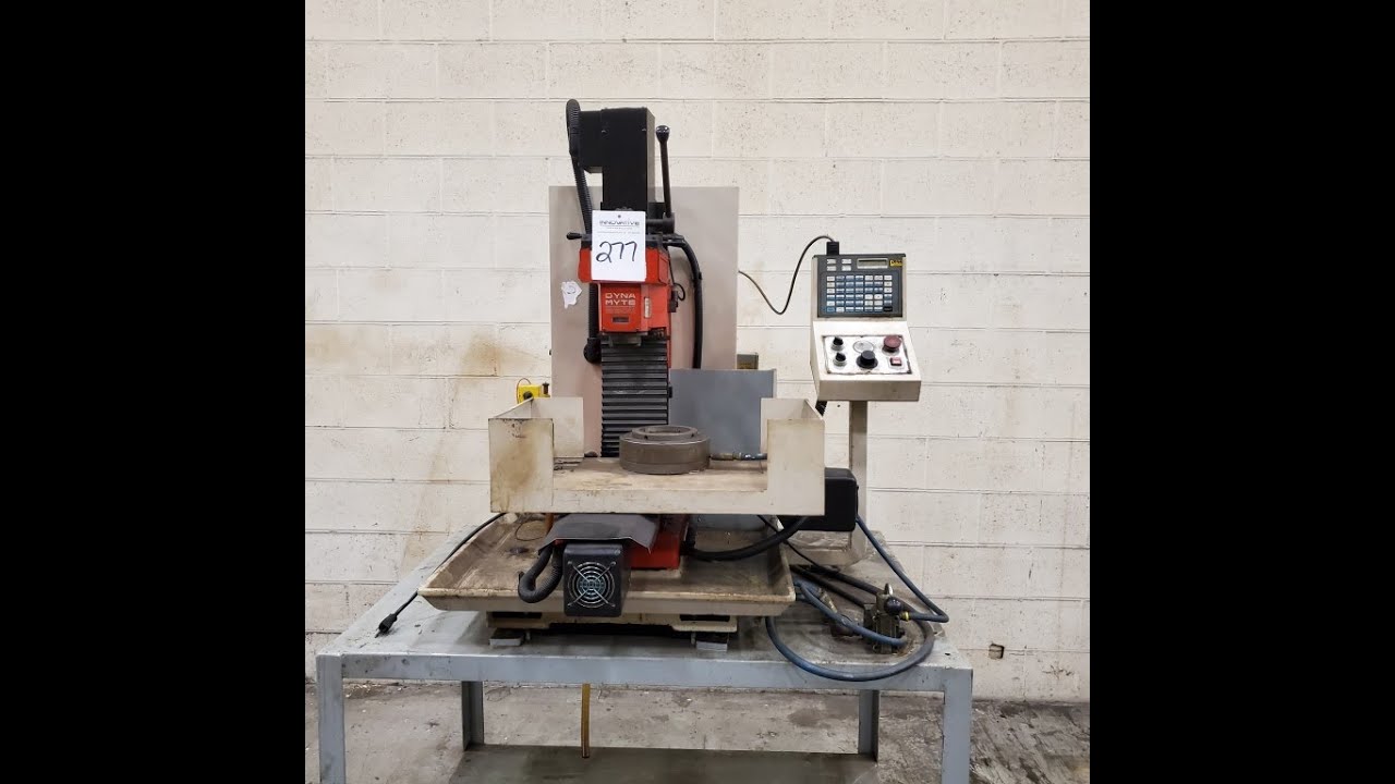 Lot #277 DynaMyte Model 2800 CNC Mill w/DYNA 2800 Control - YouTube