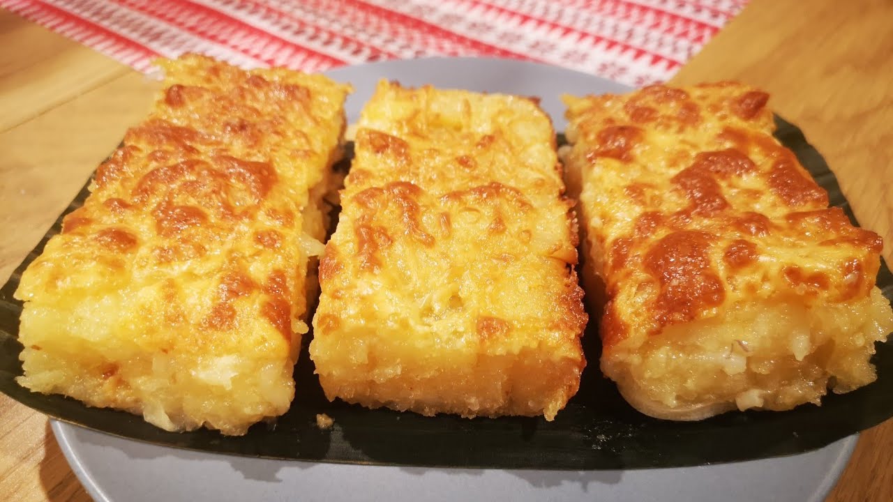 cassava cake with buko strips - YouTube