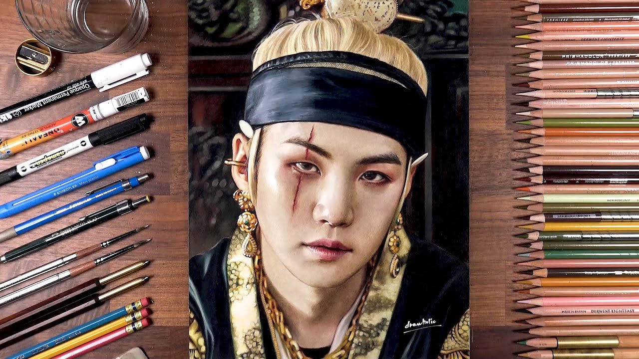 Drawing BTS: Agust D - Daechwita 대취타 | drawholic - YouTube