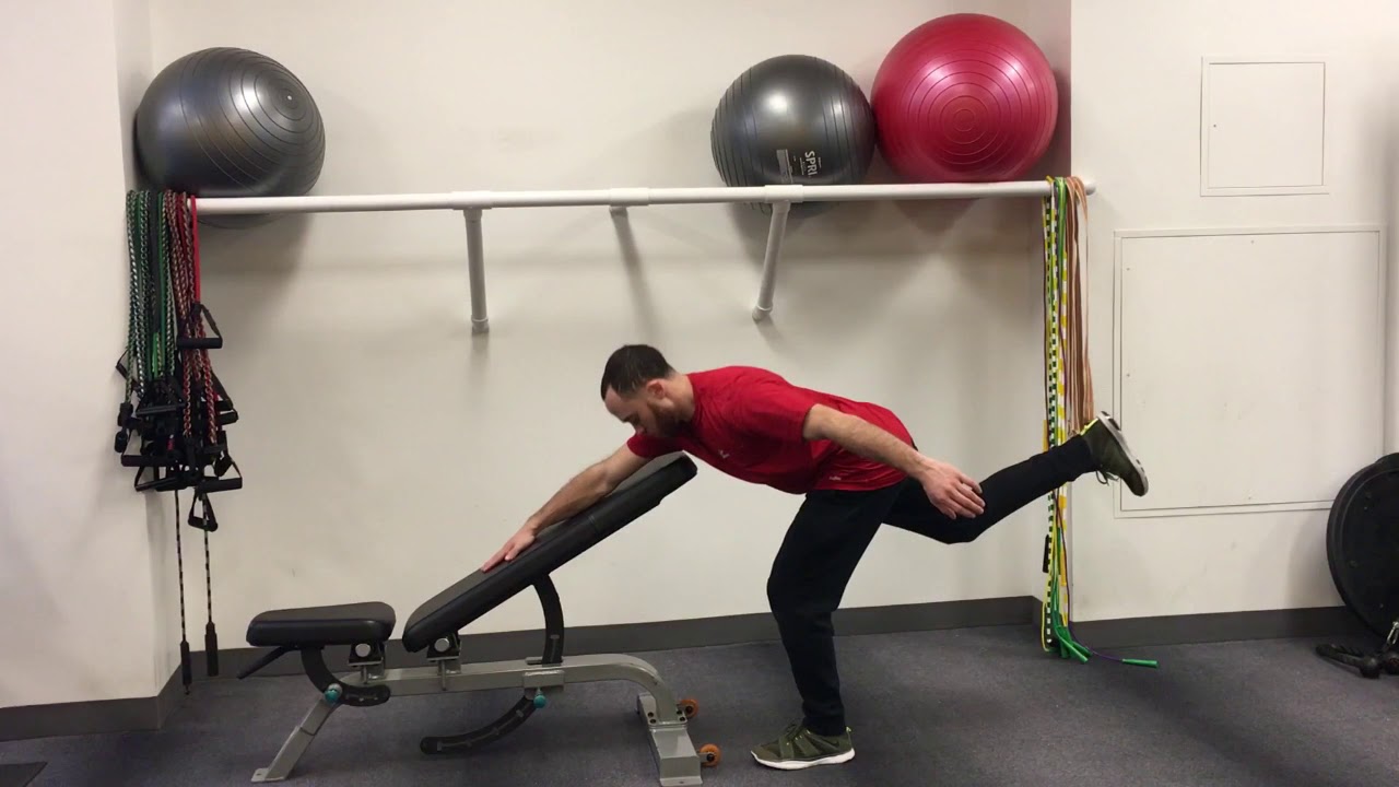 Bodyweight Bench Assisted Single Leg RDL - YouTube
