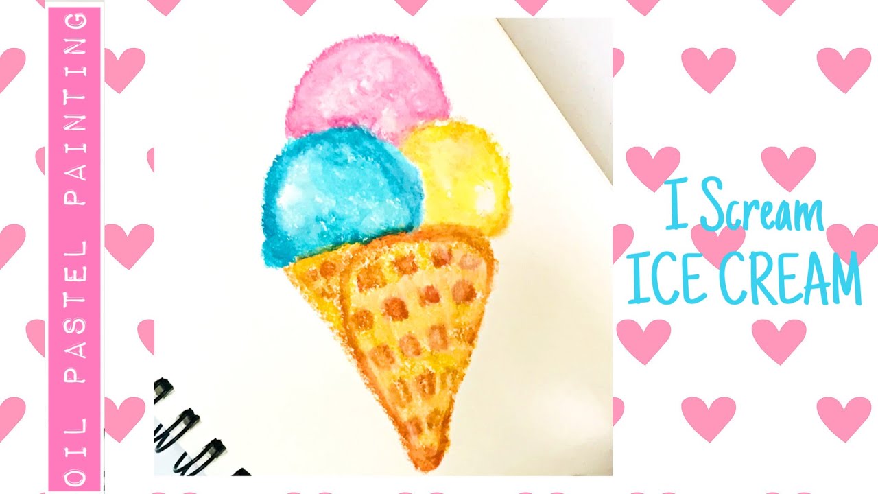 Oil Pastel Painting for Beginners - Ice Cream - YouTube