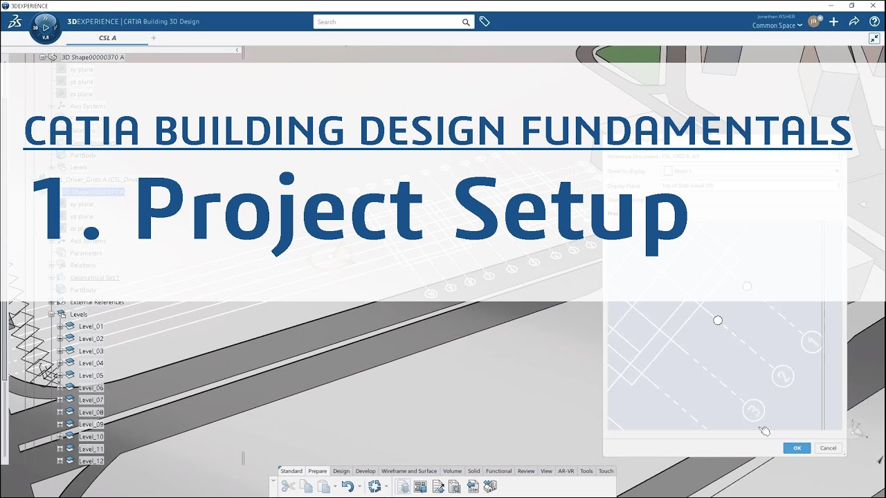 1. CATIA Building Design Fundamentals Part 1/8 - Project Setup - YouTube