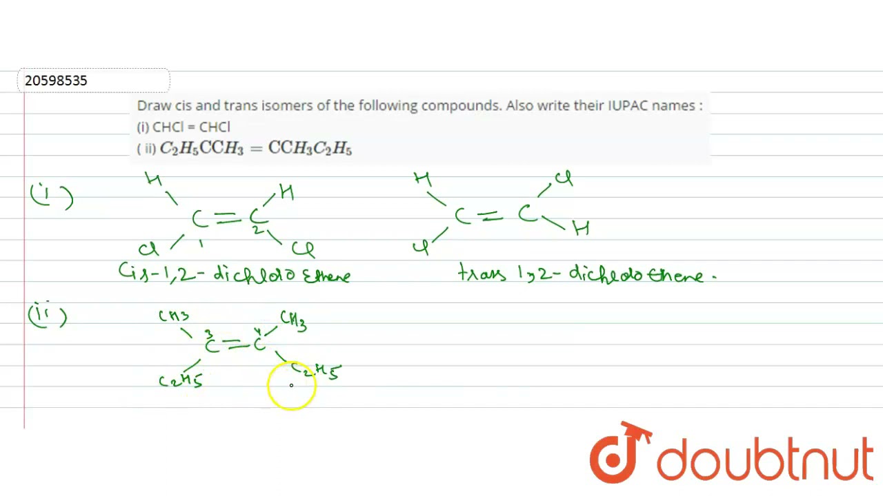 Write The Structures Of Cis And Trans Isomers Of 46 Off