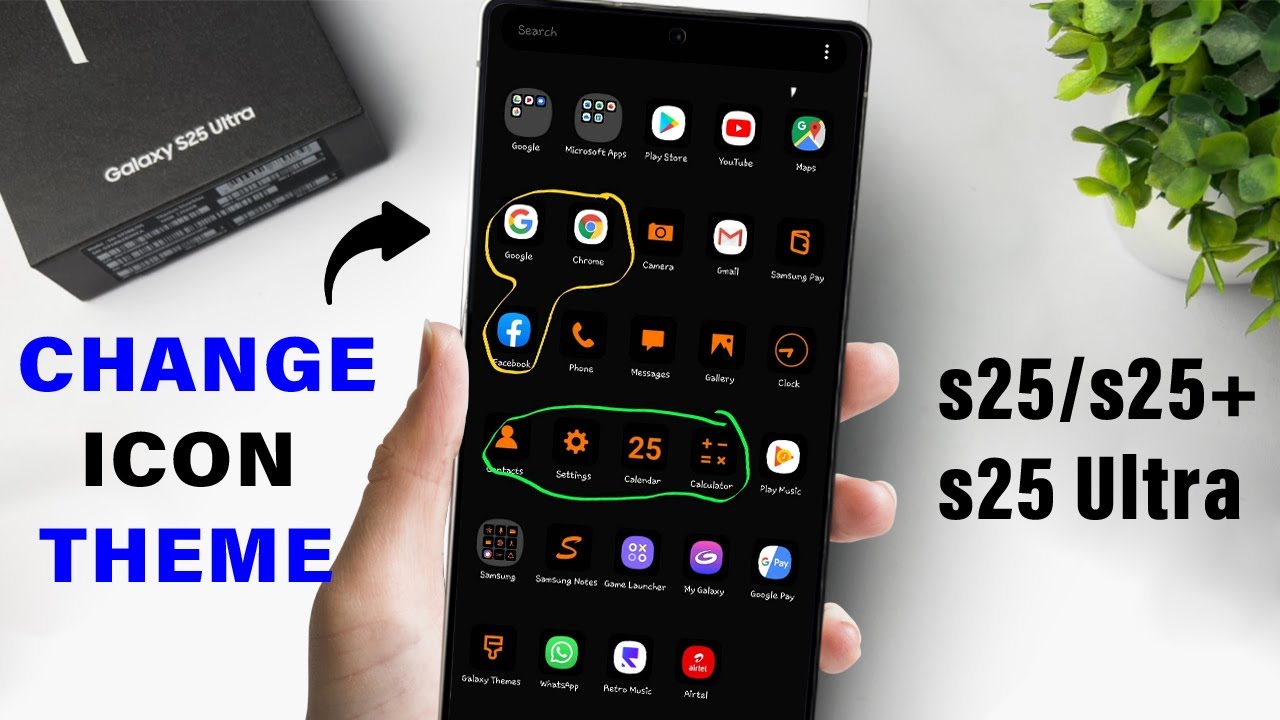 How To Change Icon Theme On Samsung Galaxy S25/ S25 Ultra - YouTube