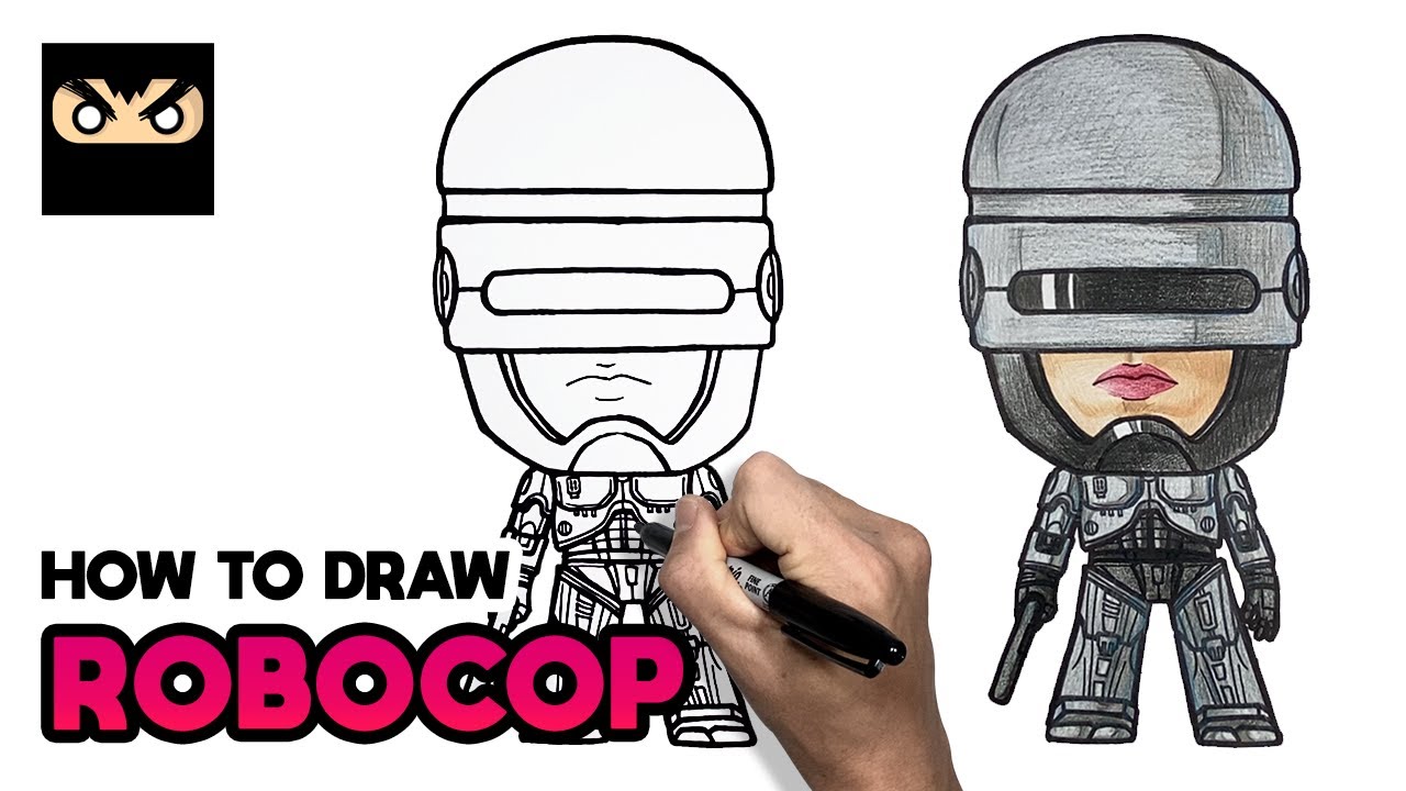 How to draw ROBOCOP | ROBOCOP/MORTAL KOMBAT 11 - 로보캅 그리기 | 로보캅/모탈 컴뱃 11 ...