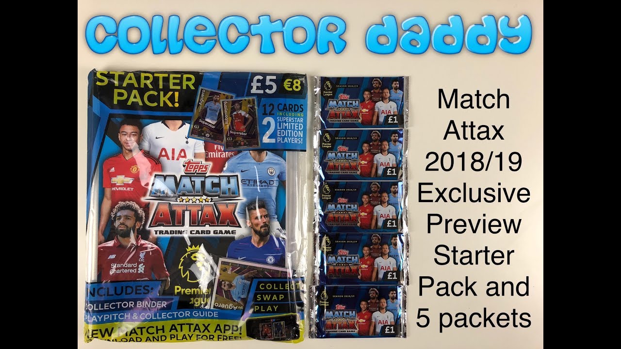 Match Attax 2018/19 Exclusive Preview Starter Pack and 5 Awesome packs ...
