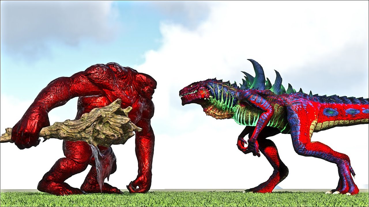 GIANT CYCLOPS VS ZILLA AND MORE (ARK SURVIVAL EVOLVED BATTLE KAIJU ...