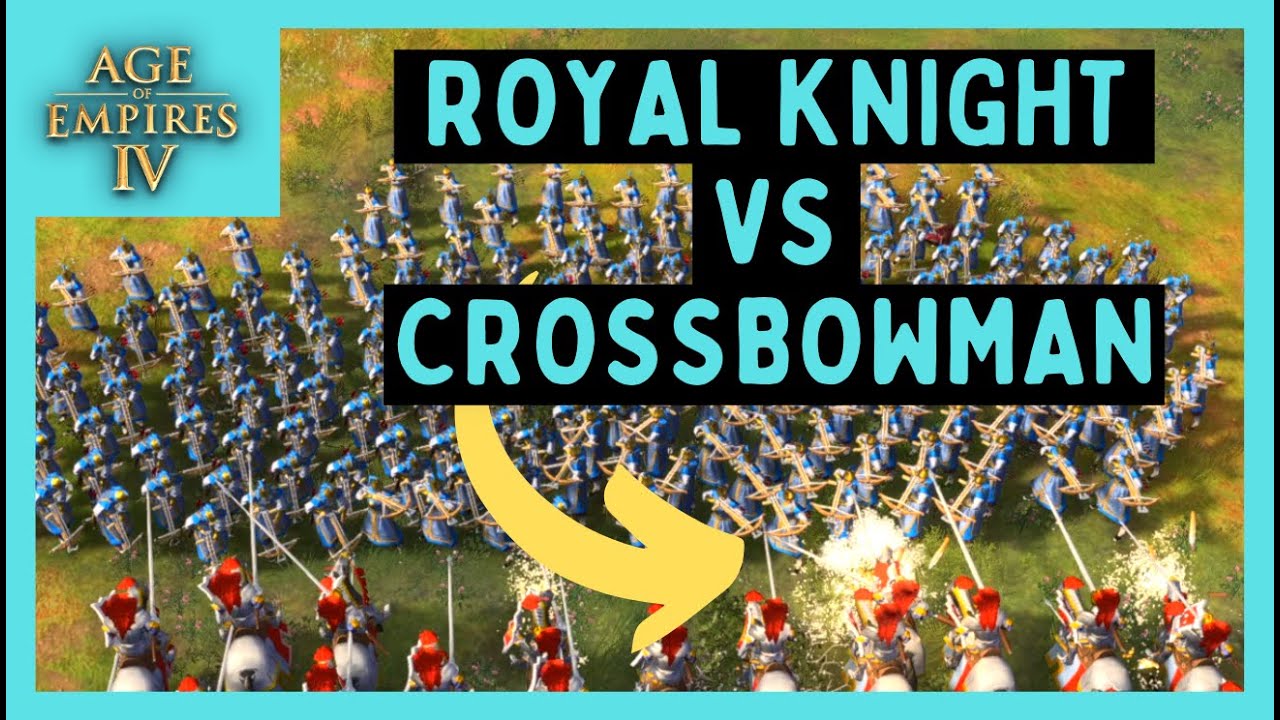 200 ELITE Royal Knights vs 200 ELITE Crossbowman | Aoe4 - YouTube