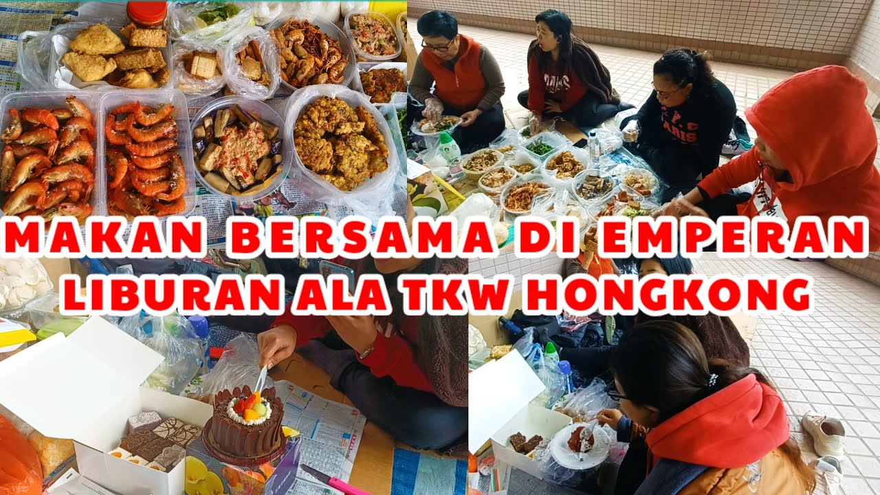 MAKAN BERSAMA DI EMPERAN ‼️ SYUKURAN SEDERHANA TKW || AKTIVITAS LIBURAN ...