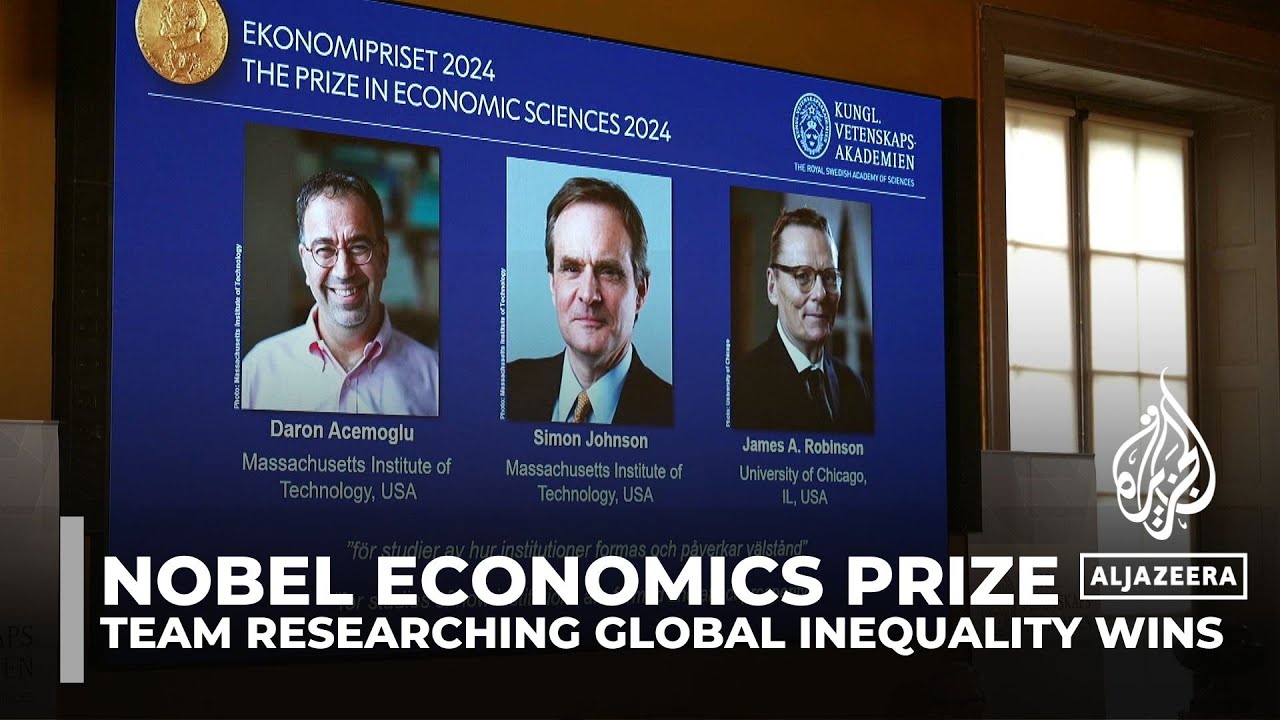 US-based Acemoglu, Johnson and Robinson win the 2024 Nobel Economics ...