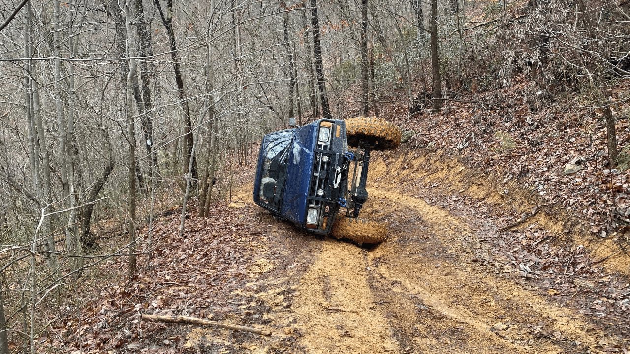 We fell over on Trail 21 Windrock Double Black Diamond Trail - YouTube