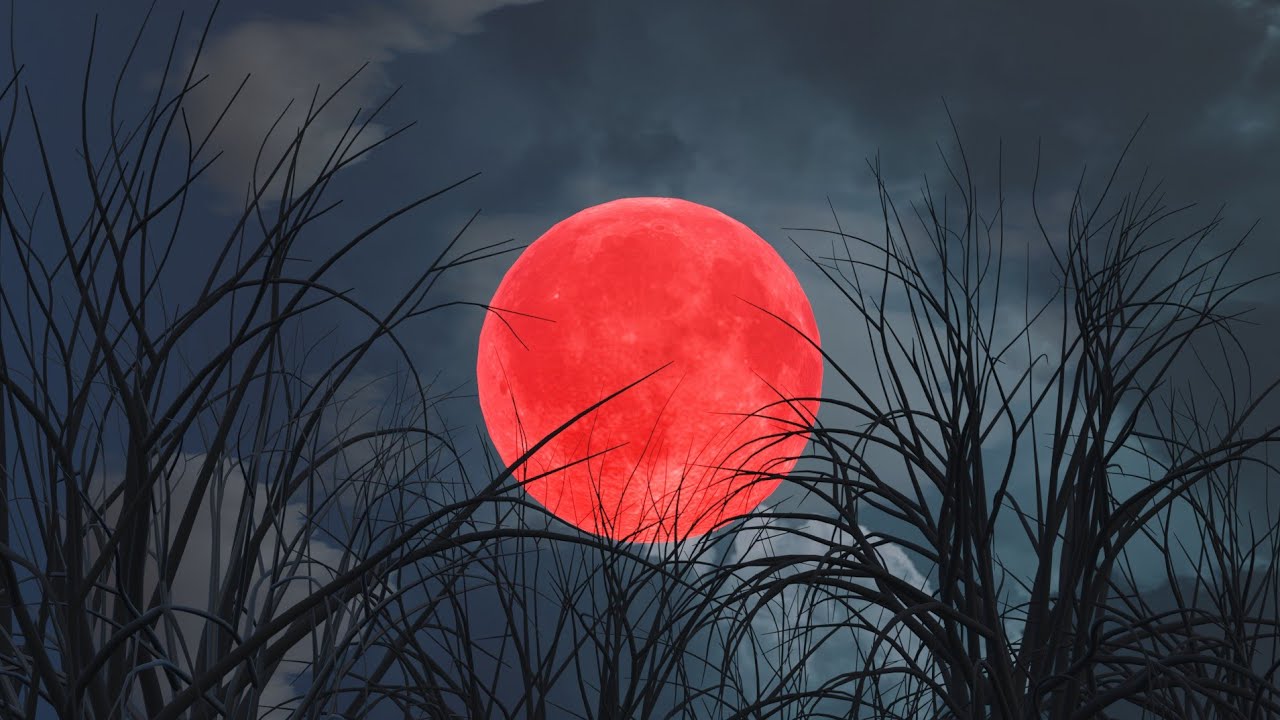 red moon in blender tutorial - YouTube