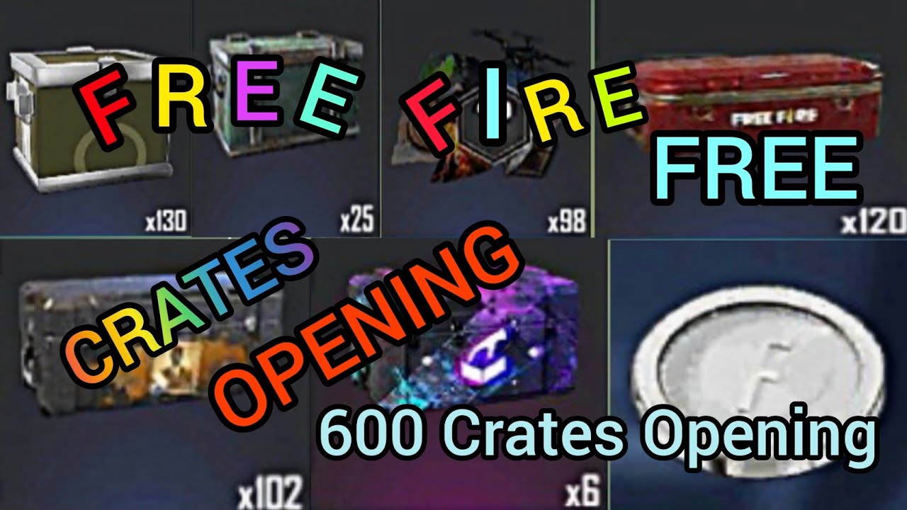 FREE FIRE FREE CRATES OPENING😎😎600 Crates Opening 😎😎 #freefire # ...