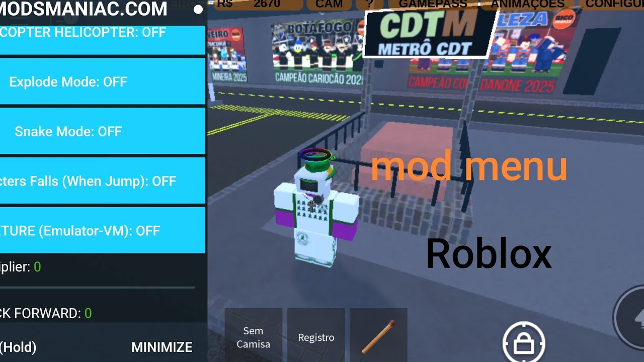 Mod menu do Roblox mod APK(modmaniac) - YouTube