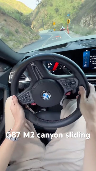 BMW M2 G87 sliding in the canyons with grippy tires. #automobile #bmwm #bmwmmotorsport #drift ...