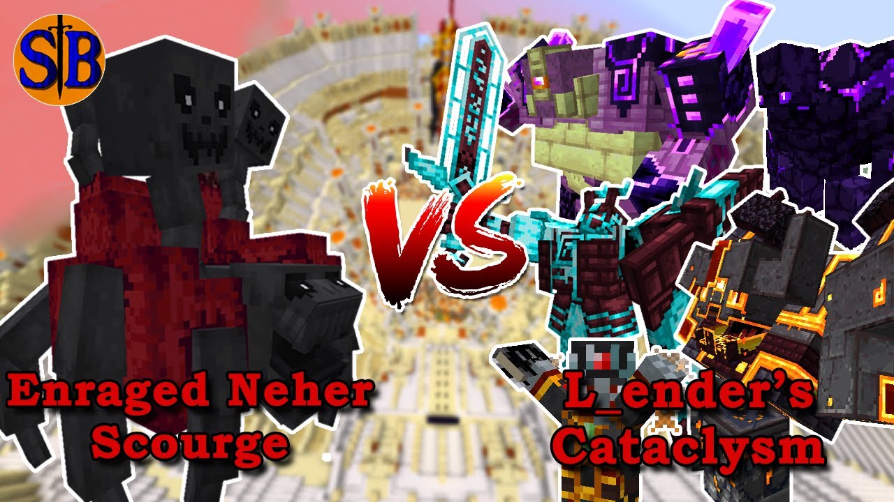 Enraged Nether Scourge VS L_ender's Cataclysm | Minecraft Mob battle ...