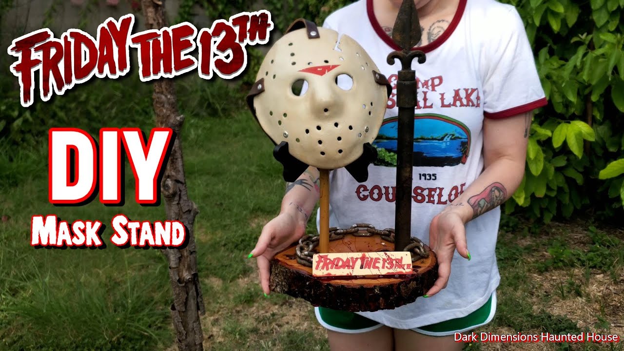 Jason Voorhees Mask Stand DIY How To Video / Rust / Blood & Wood Friday ...