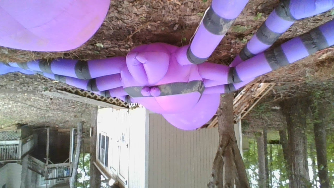 Gemmy Vintage 8ft giant purple inflatable spider review! - YouTube