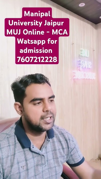 Manipal University Jaipur Online MCA fees structure and admission process MUJ Online MCA Wats ...