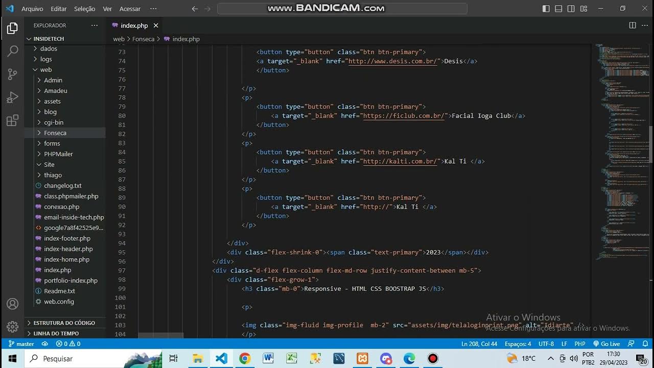 Código HTML/CSS/BOOSTRAP --PHP - YouTube