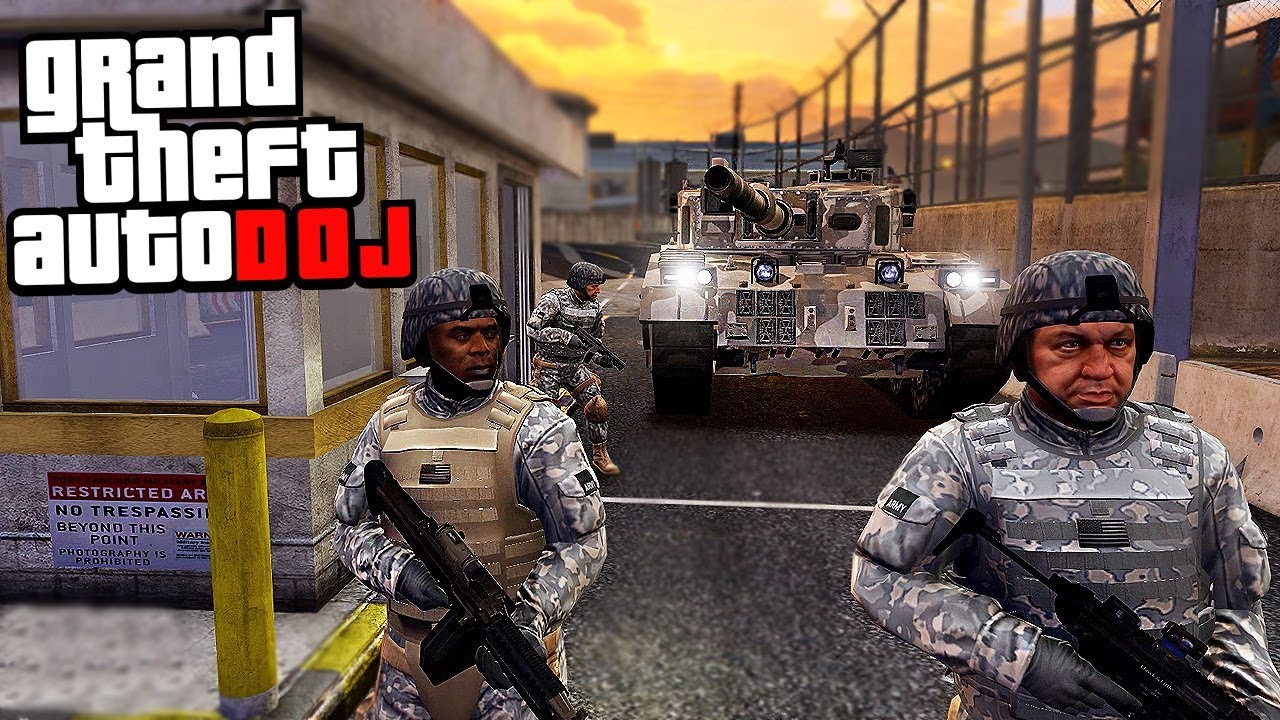 GTA 5 Roleplay - DOJ 25 - Restricted Military Property - YouTube