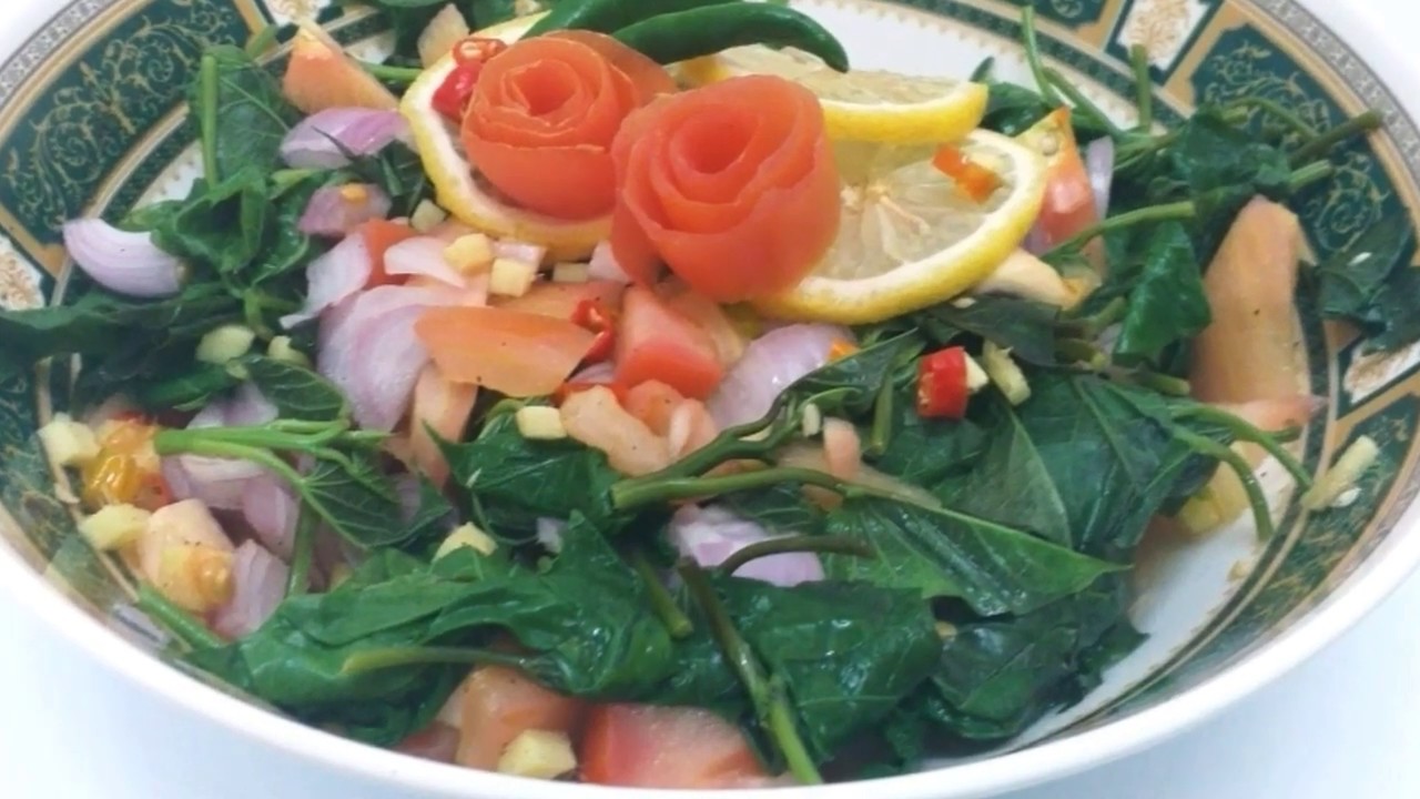 SWEET POTATO LEAVES RECIPE / SWEET POTATO LEAVES SALAD / TALBOS NG ...